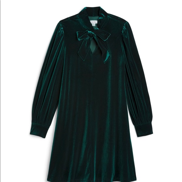 Calvin Klein | Dresses | Velvet Calvin Klein Emerald Green Dress | Poshmark